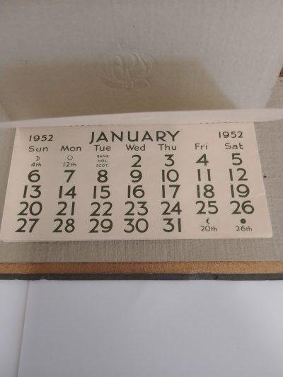 1952 wall calendar – RPMworld